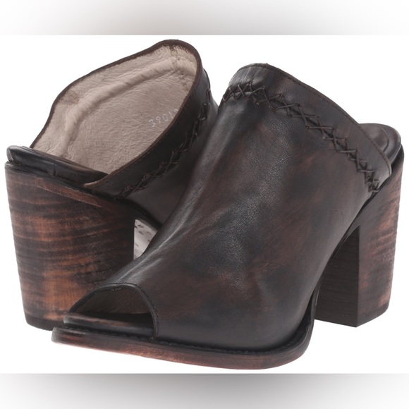 Freebird by Steven | Shoes | Freebird Bambi Leather Peep Toe Mule ...